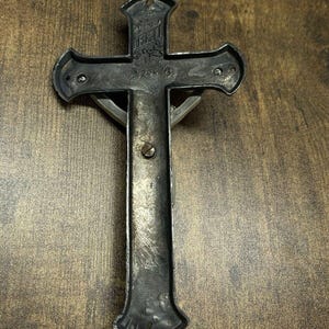 Vintage Metal Casket Crucifix Cross by Parsons WCH Co. Christ Religious ...