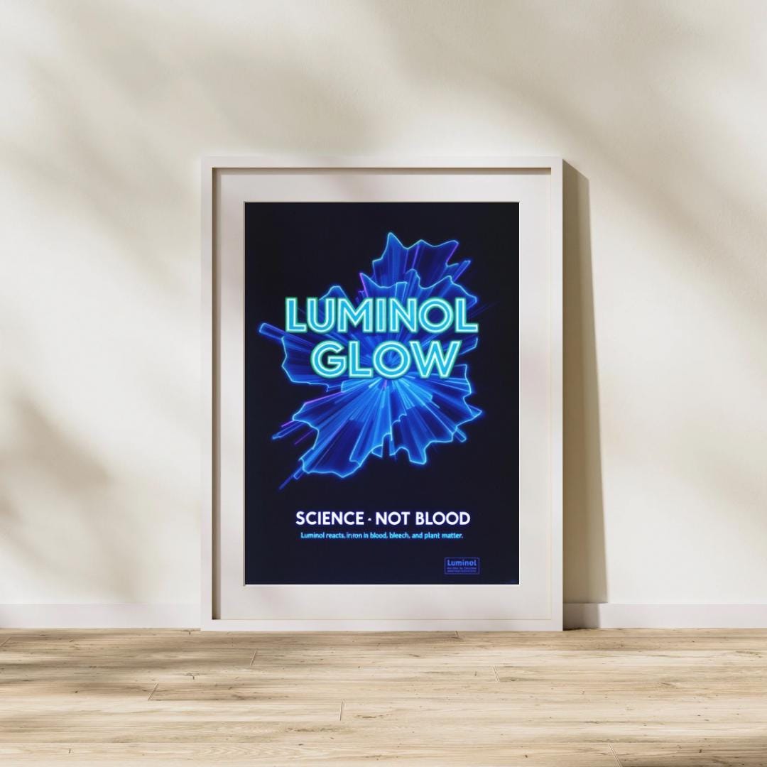 CSI Blue Luminol Crime Niche Full Color Poster - Etsy