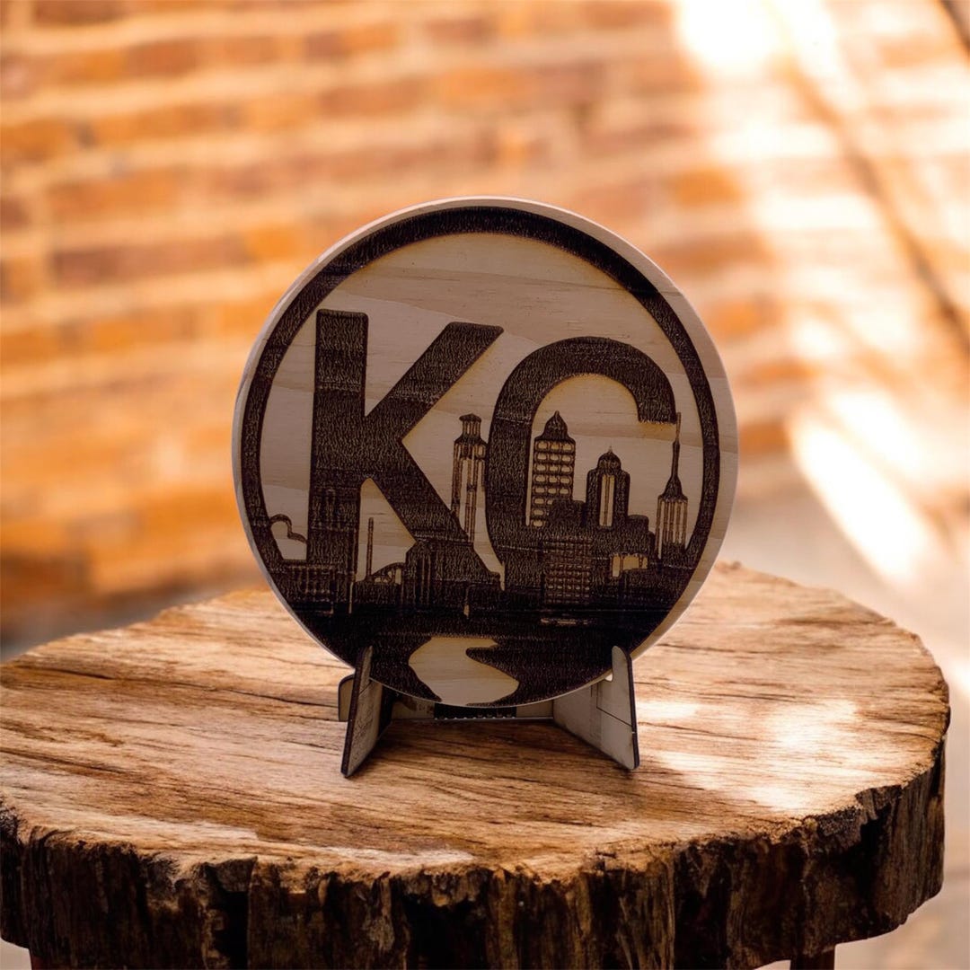 Kansas City KC Skyline Letter Wooden Tabletop Fan City Pride Gift - Etsy