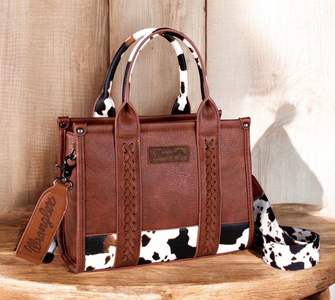 Wrangler Cow Print Concealed Carry Tote/crossbody - Etsy