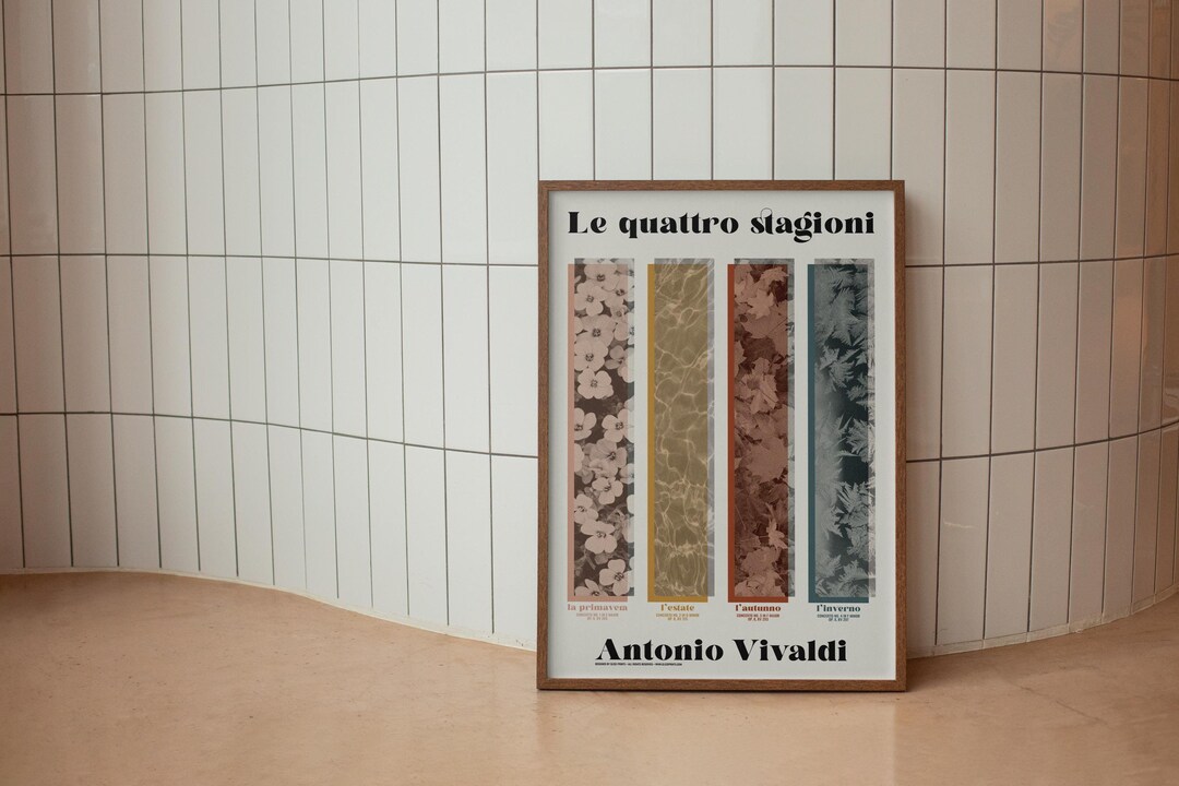 Antonio Vivaldi's Four Seasons Poster | Classical Music Concert Print ...