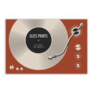 Custom Vinyl Record Poster | Personalized Print, Red | Gift for Music ...