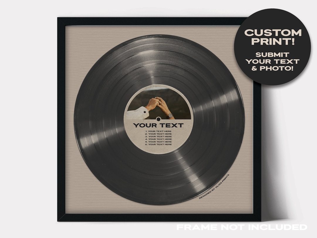 Custom Vinyl Record Print | Personalized Music Poster | Gift for Music ...