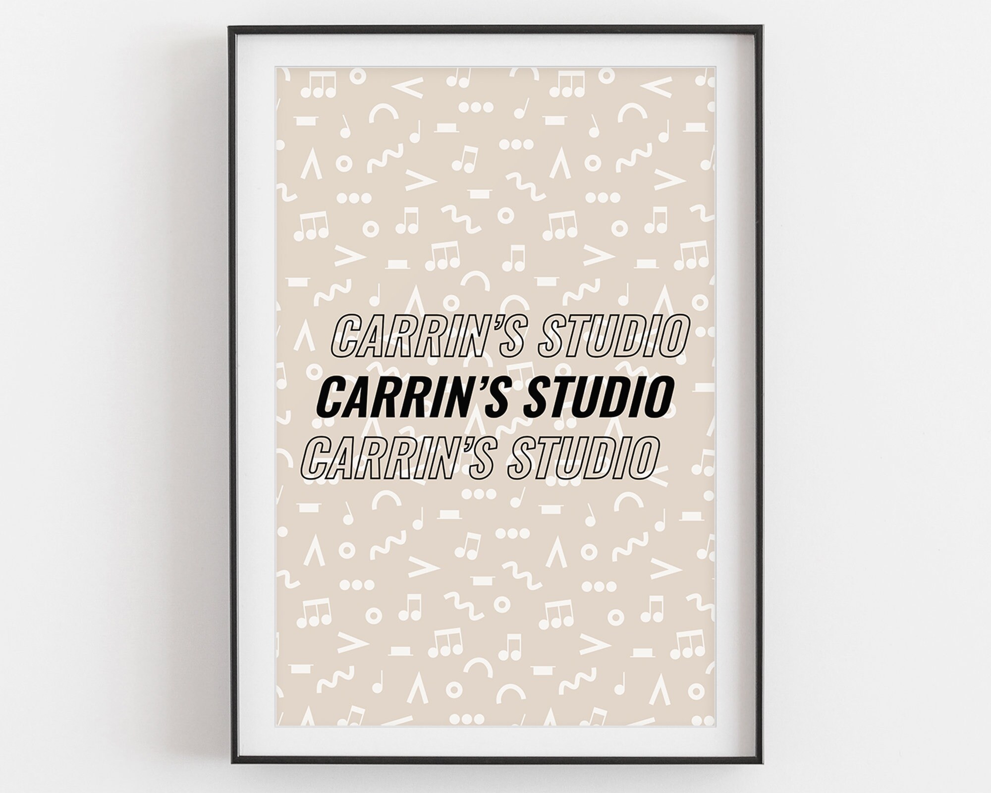 Personalized Music Notes Poster Music Symbols Music Room - Etsy