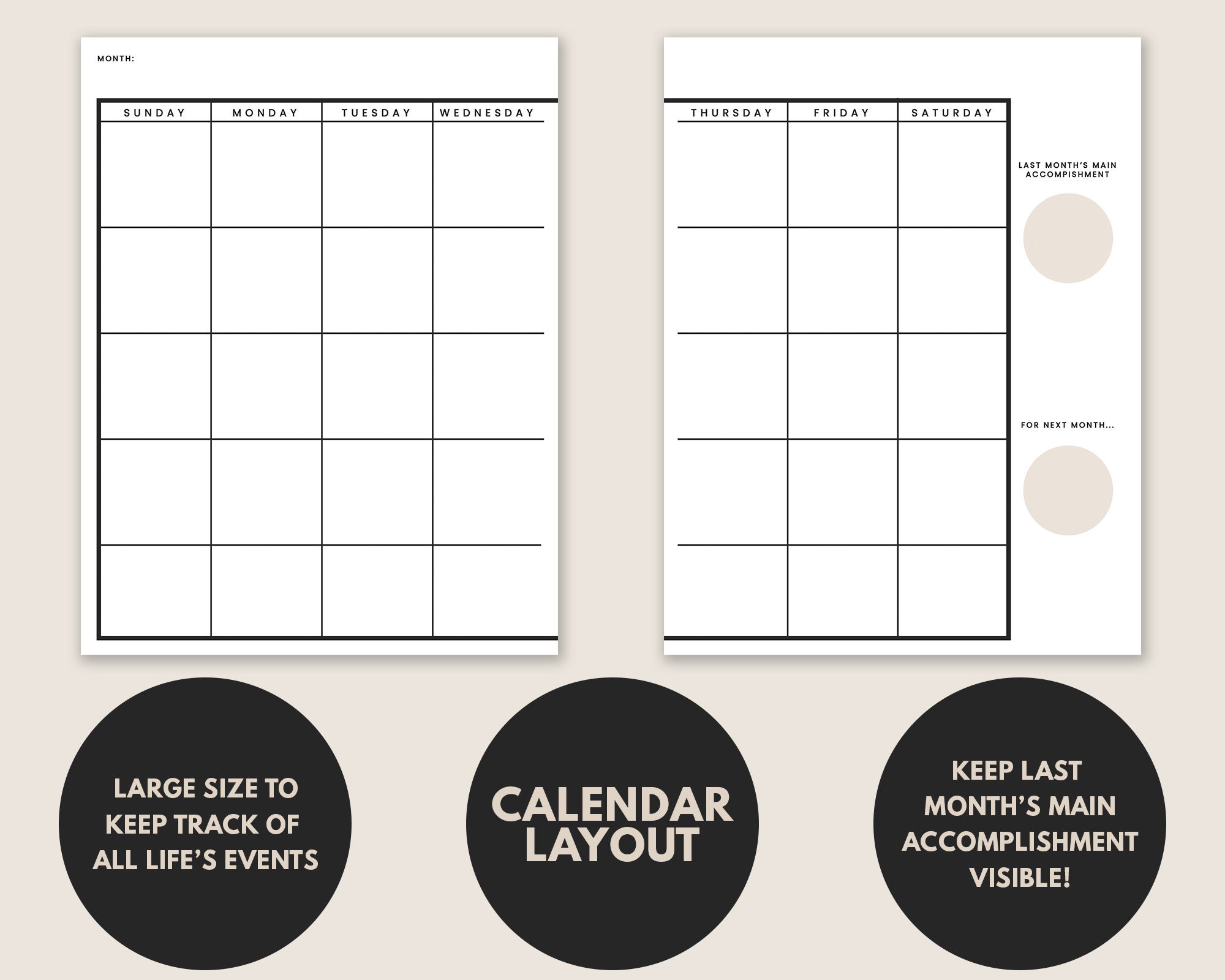 Undated Creative Life Planner | Weekly and Monthly Printable PDF ...