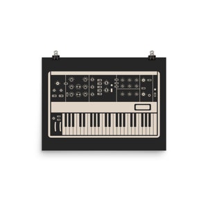 Synthesizer Poster | Inspired by Minimoog | Gift for Music Producer ...