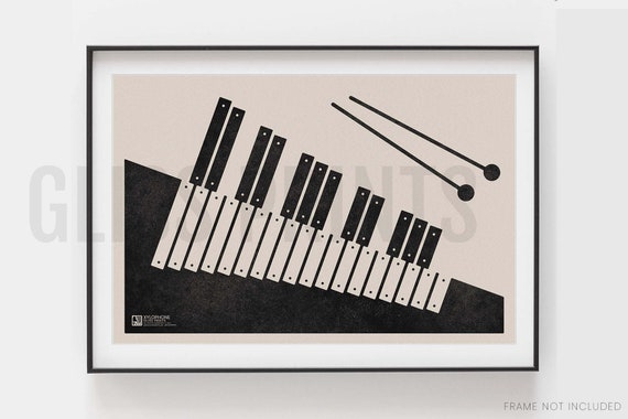 Xylophone Poster Music Art Print Cream - Etsy