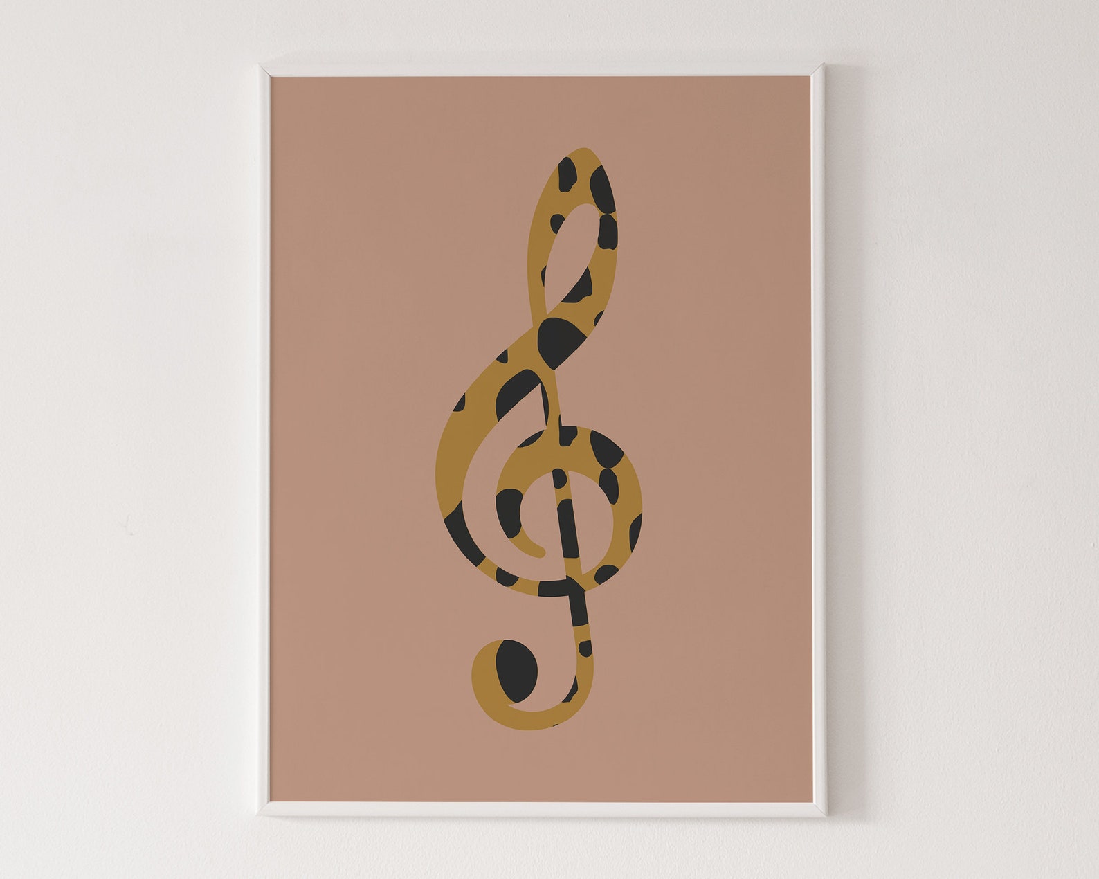 Treble Clef Poster Music Art Animal Print Music Lover | Etsy