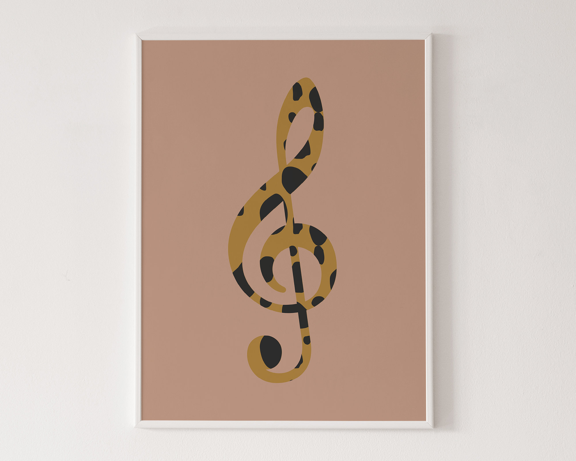 Treble Clef Poster Music Art Animal Print Music Lover | Etsy