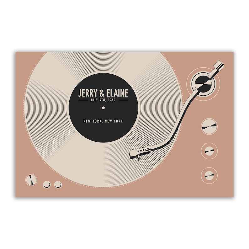 Custom Vinyl Record Poster Personalized Print Pink Gift - Etsy