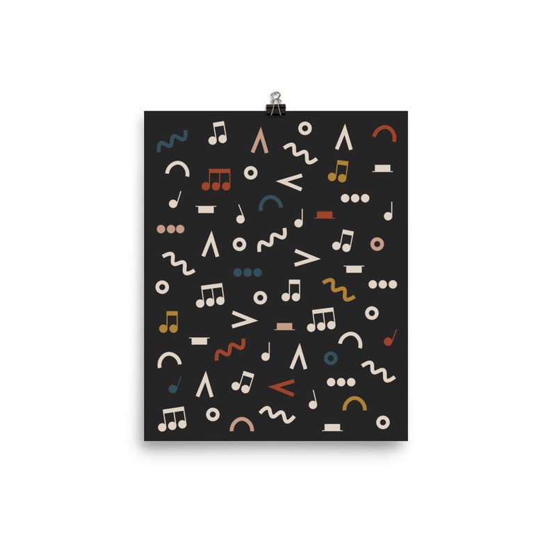 Music Notes Poster, Music Symbols, Music Room Decor, Black - Etsy