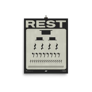 Music Rest Symbol Poster, Black | Music Classroom Music Studio Decor - Etsy