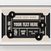 Custom Ticket Stub Poster Concert Ticket Gift for Music Lover, Cream - Etsy