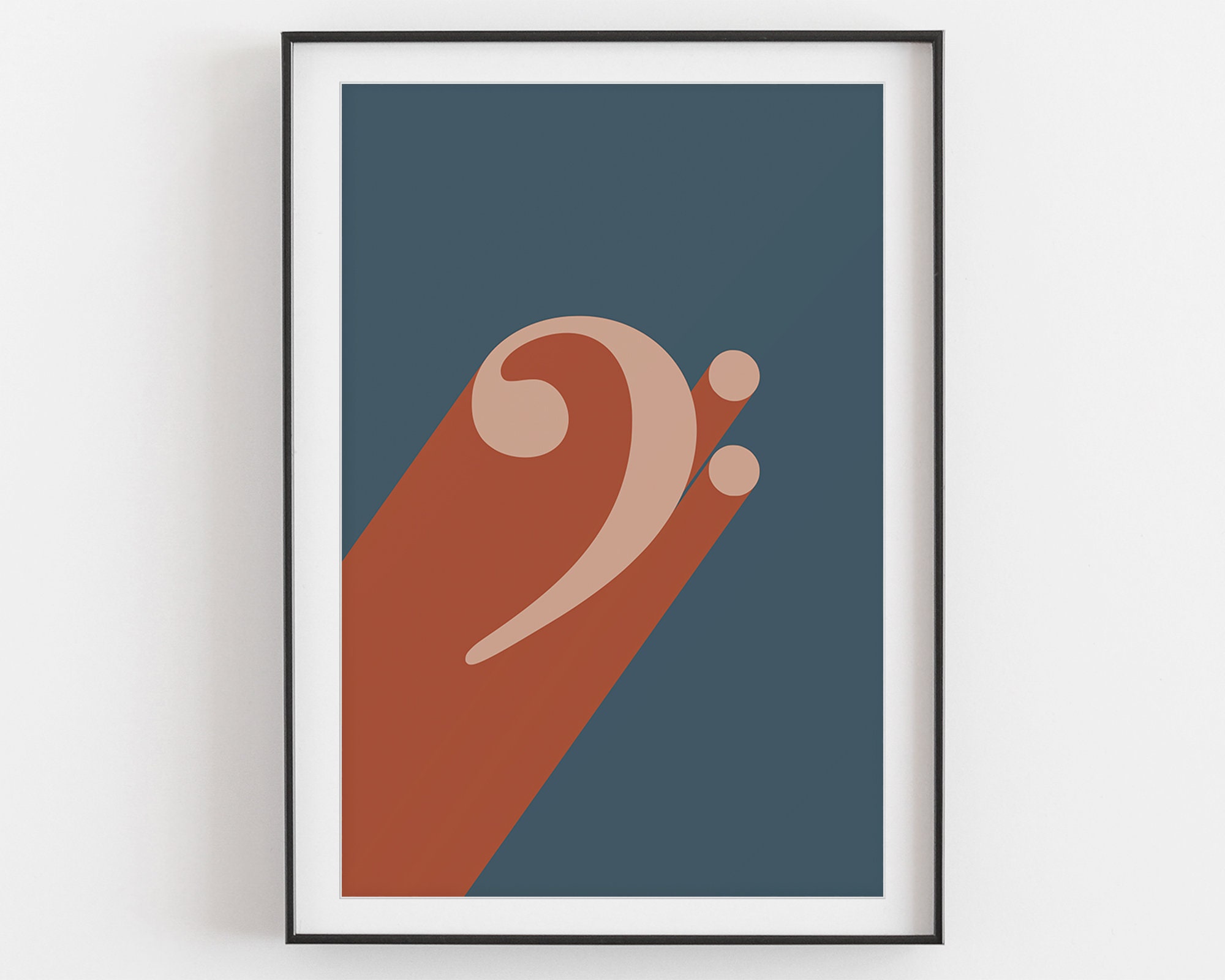 Bass Clef Poster Music Art Print - Etsy