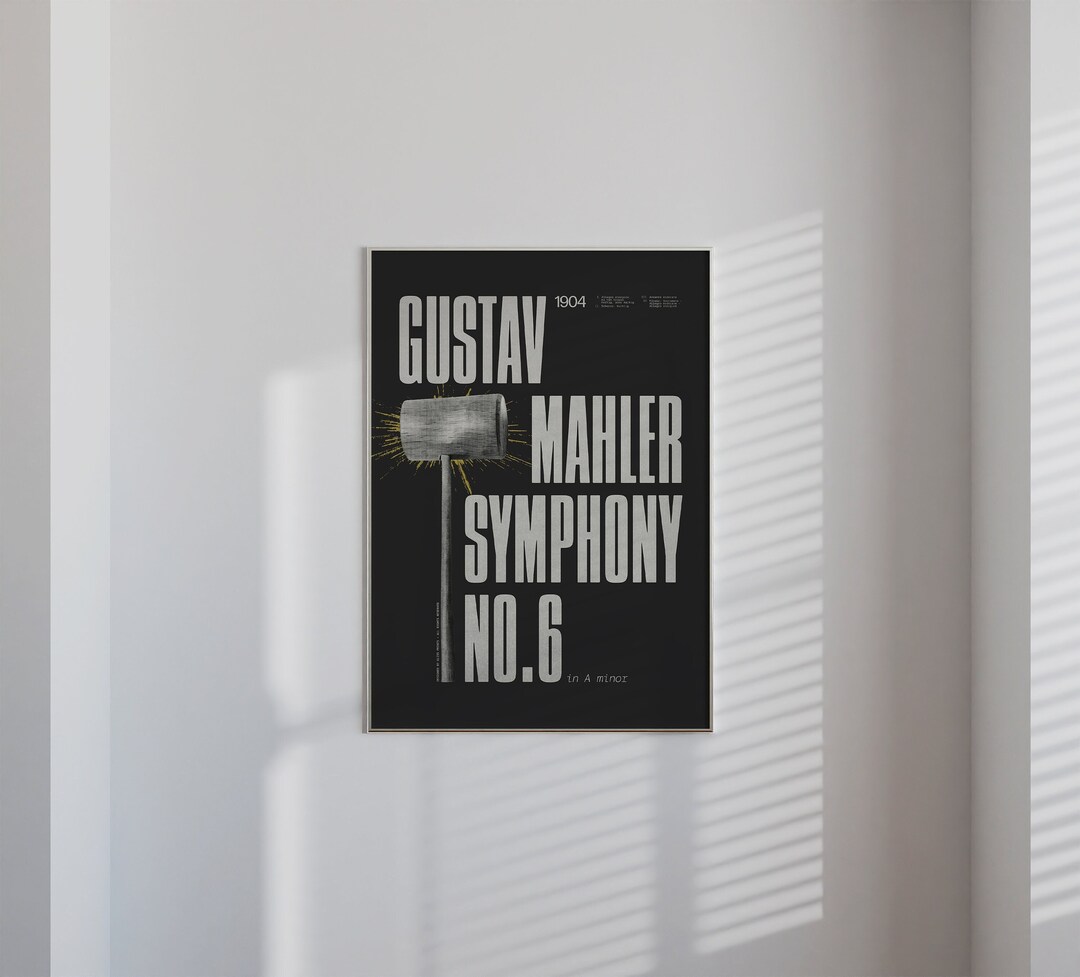Gustav Mahler Symphony No. 6 Concert Poster | Classical Music Print ...