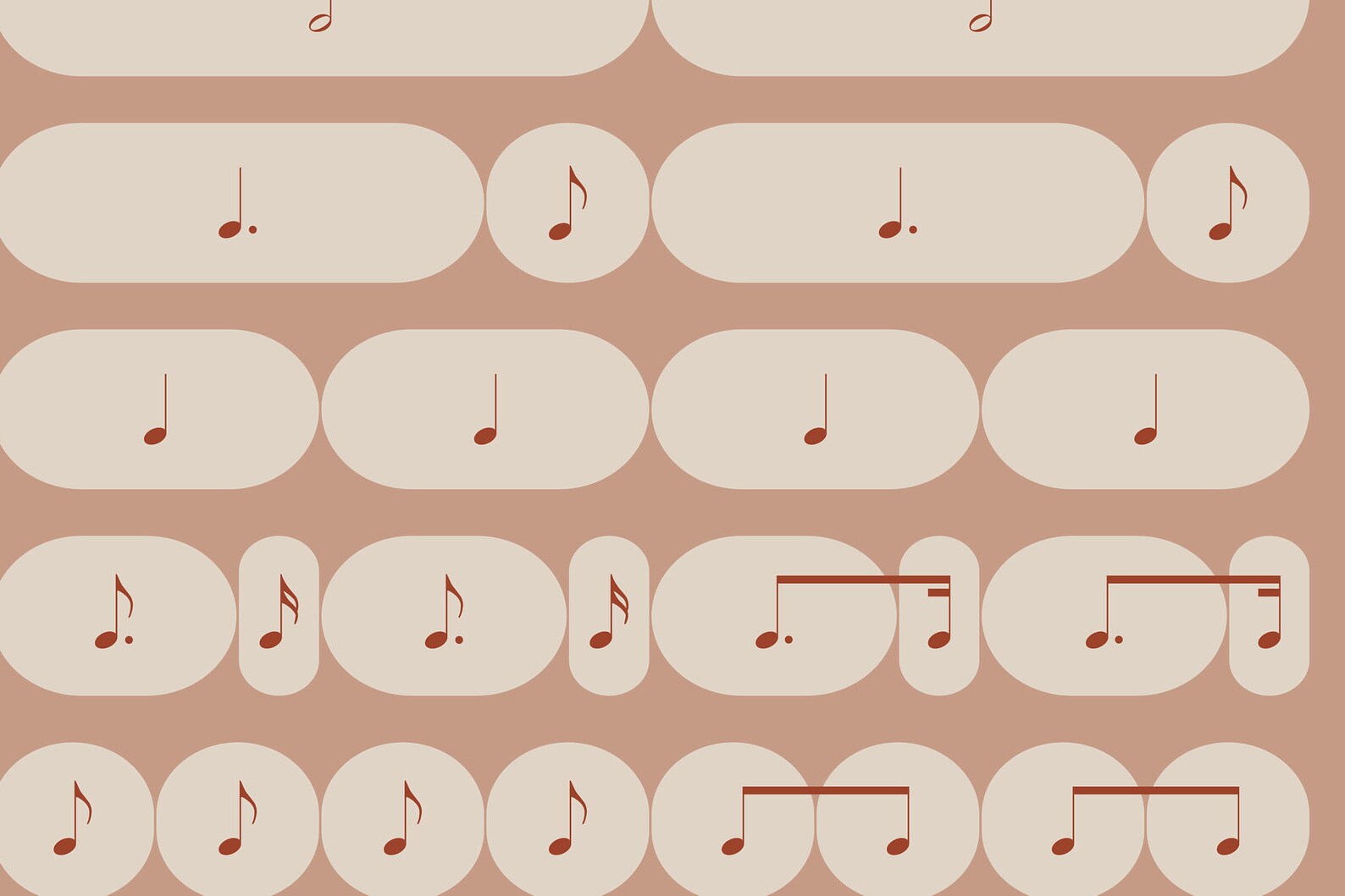 Music Note Value Poster Rhythm Beat Breakdown Pink - Etsy