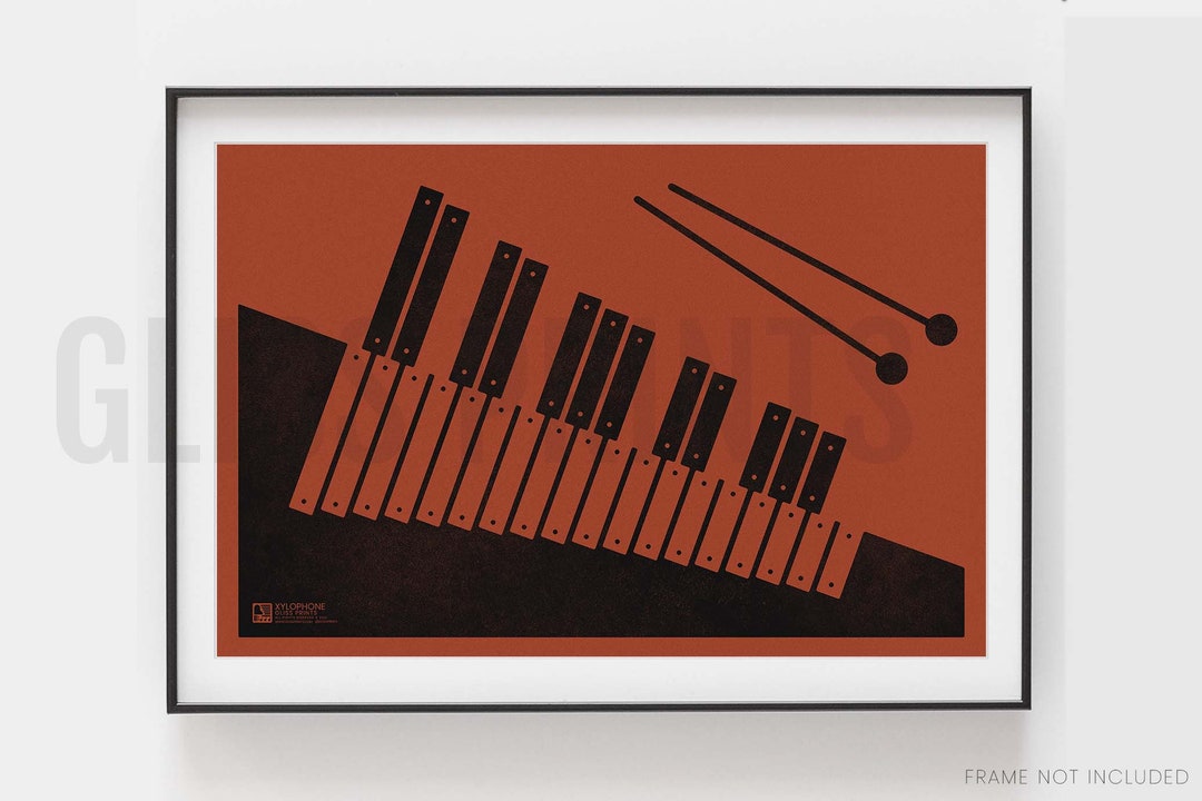 Xylophone Poster | Music Art Print | Red - Etsy