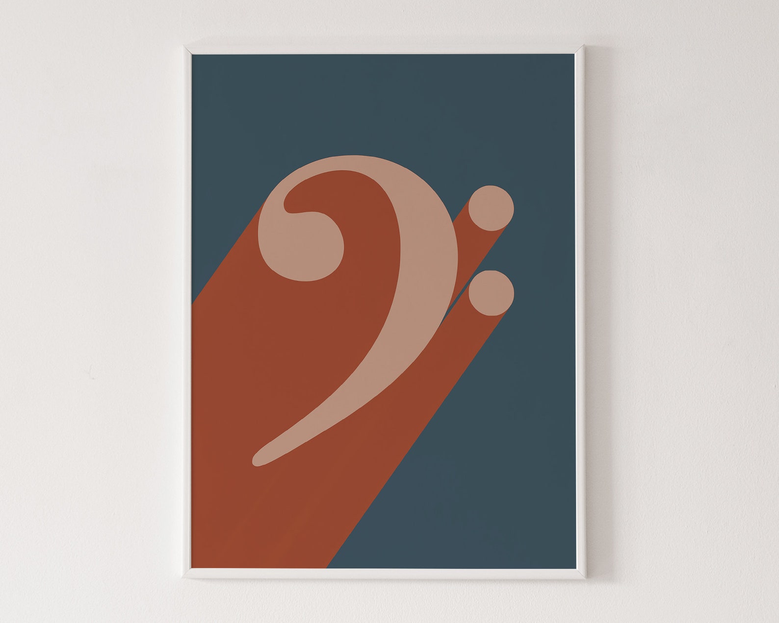 Bass Clef Poster Music Art Print - Etsy