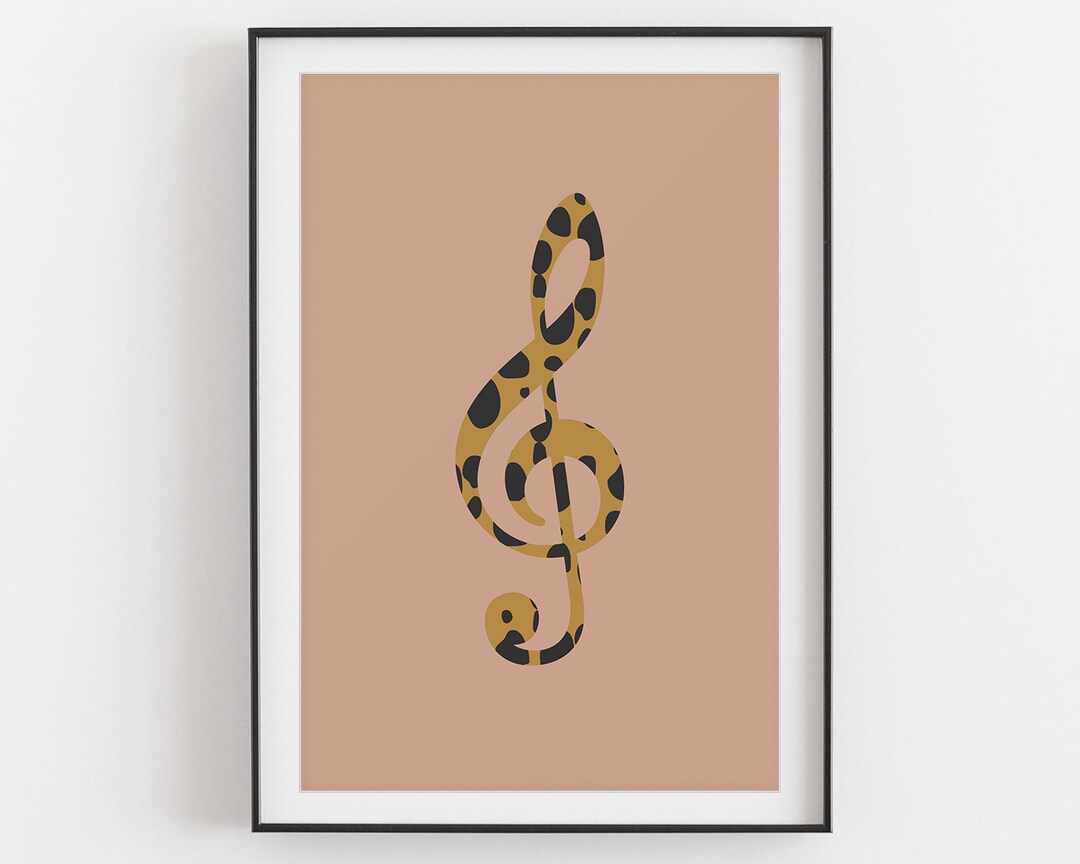 Treble Clef Poster | Music Art, Animal Print | Music Lover Gift - Etsy