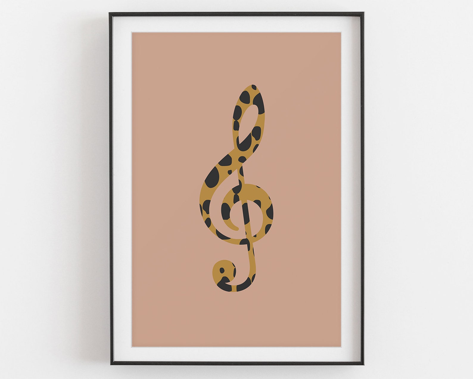 Treble Clef Poster Music Art Animal Print Music Lover | Etsy