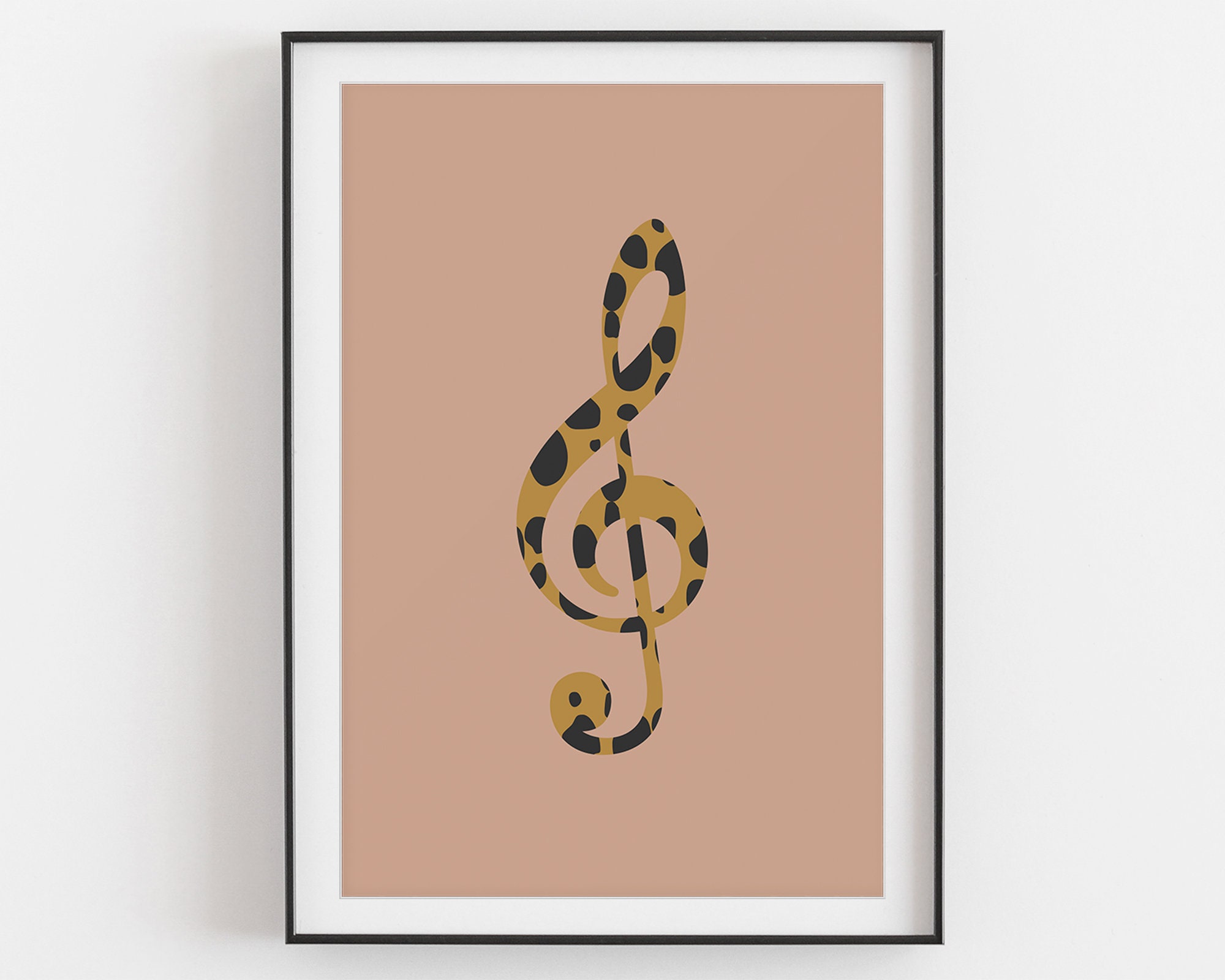 Treble Clef Poster Music Art Animal Print Music Lover - Etsy
