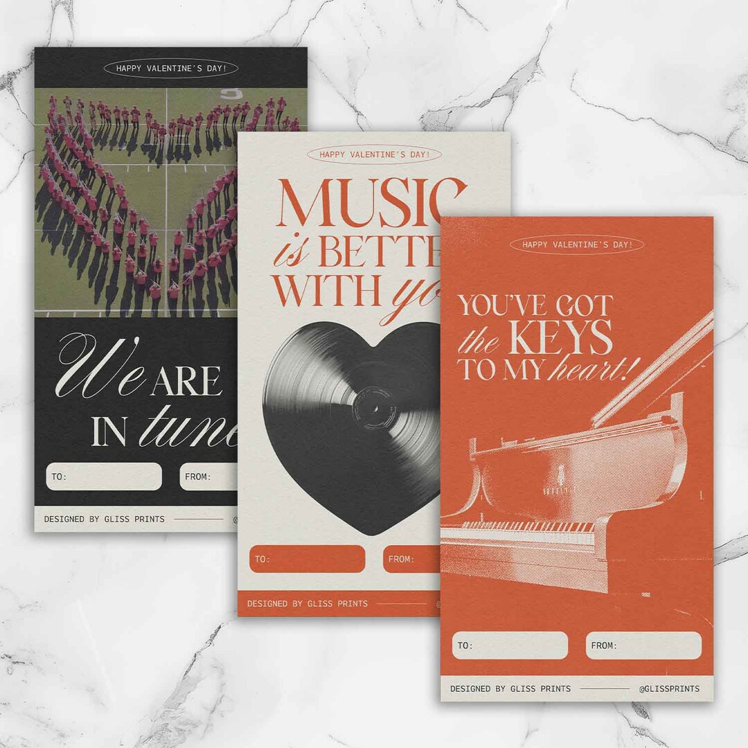 Music Themed Valentines for Musicians | Valentine's Day | Printable ...