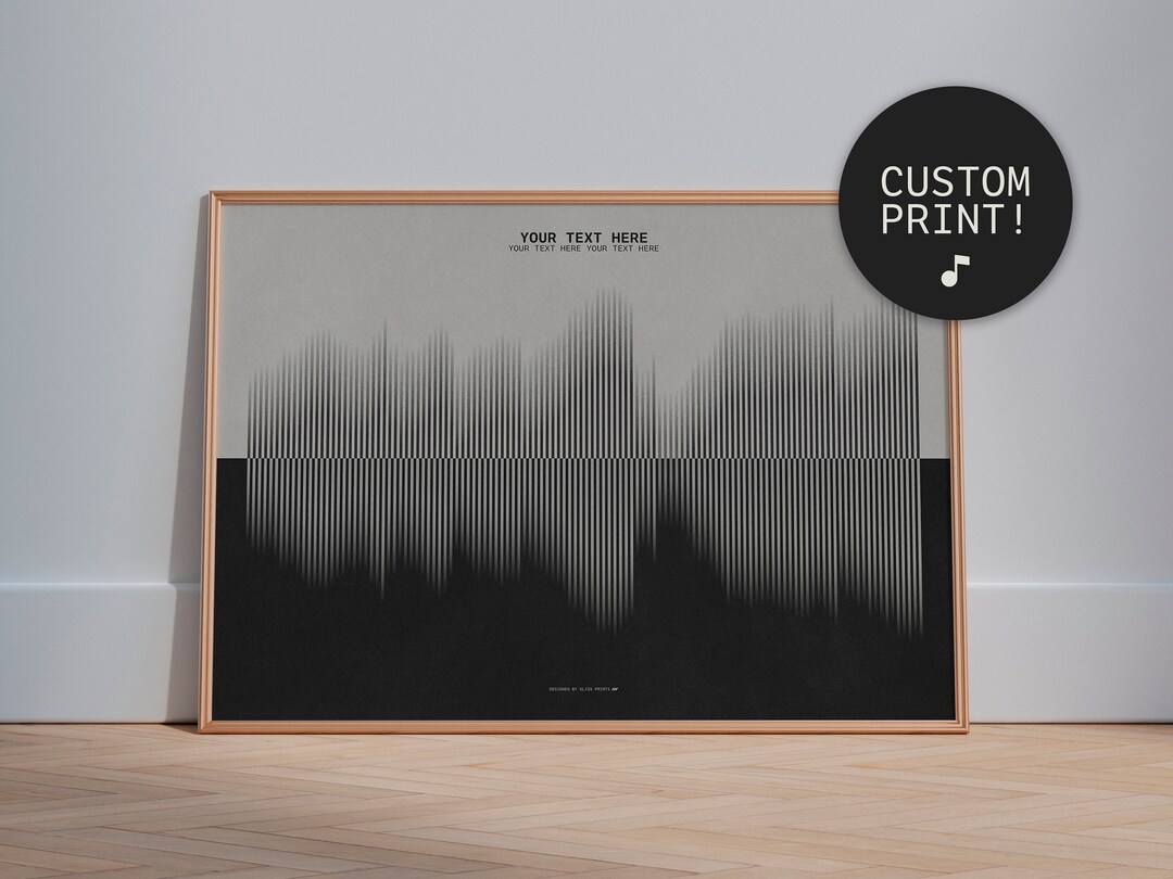 Custom Sound Wave Poster | Personalized Music Print | Minimal Waveform ...