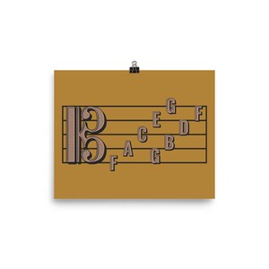 Alto Clef Note Names Poster Music Education Poster Yellow - Etsy