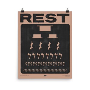 Music Rest Symbol Poster, Pink | Music Classroom Music Studio Decor - Etsy