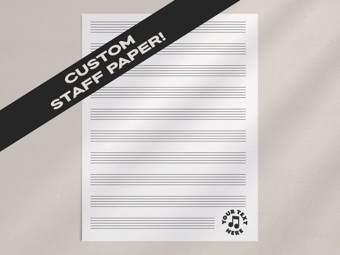 Custom Music Staff Paper | Personalized Music Manuscript Paper ...
