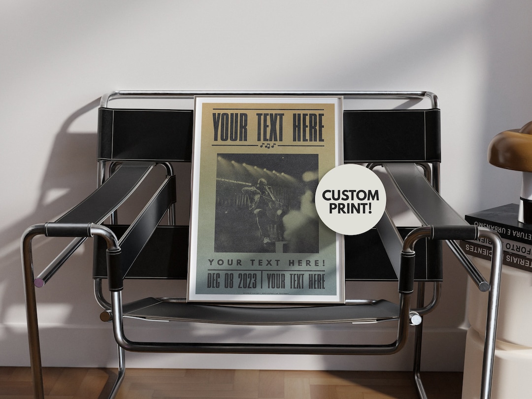 Custom Concert Poster | Personalized Music Print | Vintage Music ...