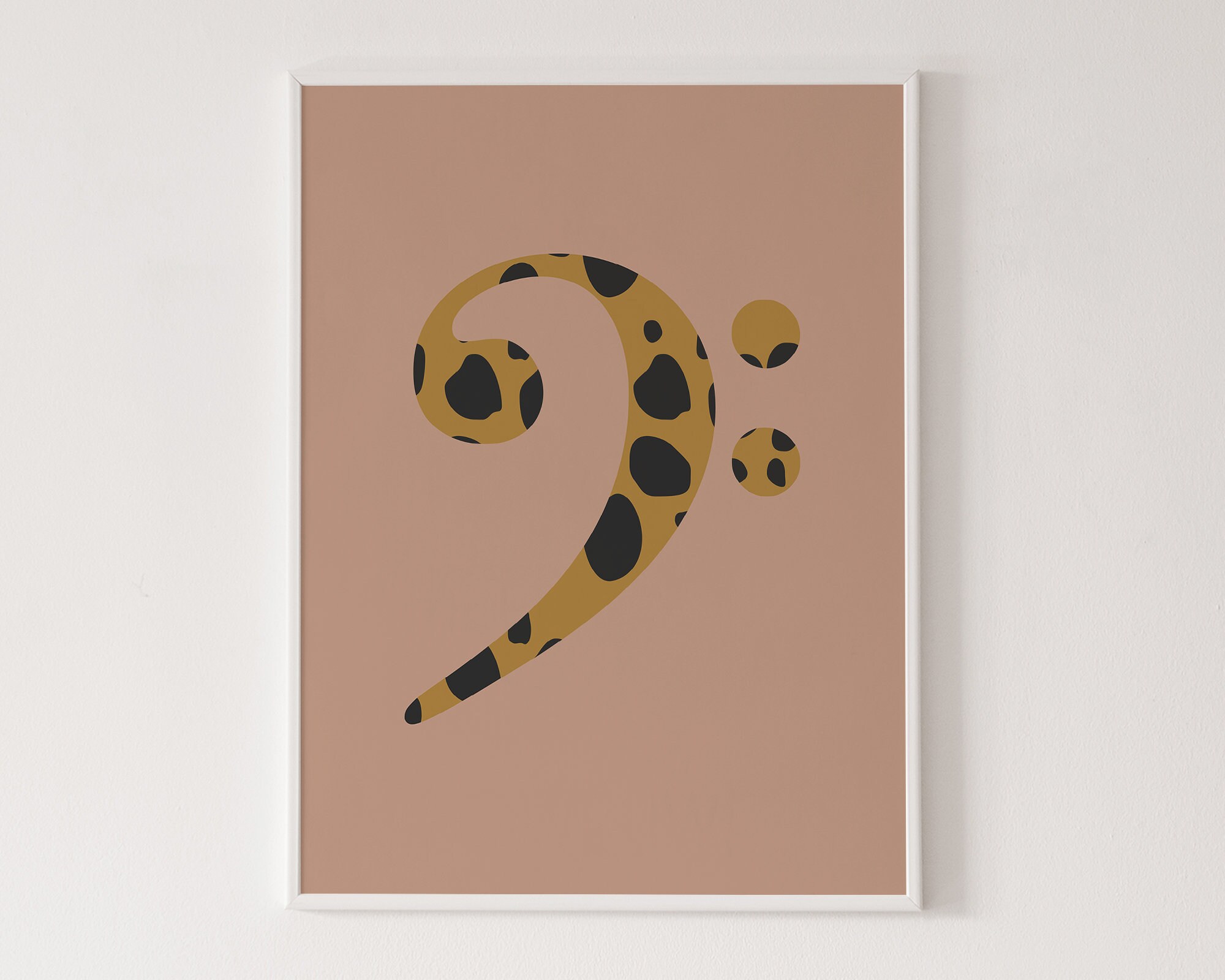 Bass Clef Poster Music Art Animal Print Music Lover Gift | Etsy