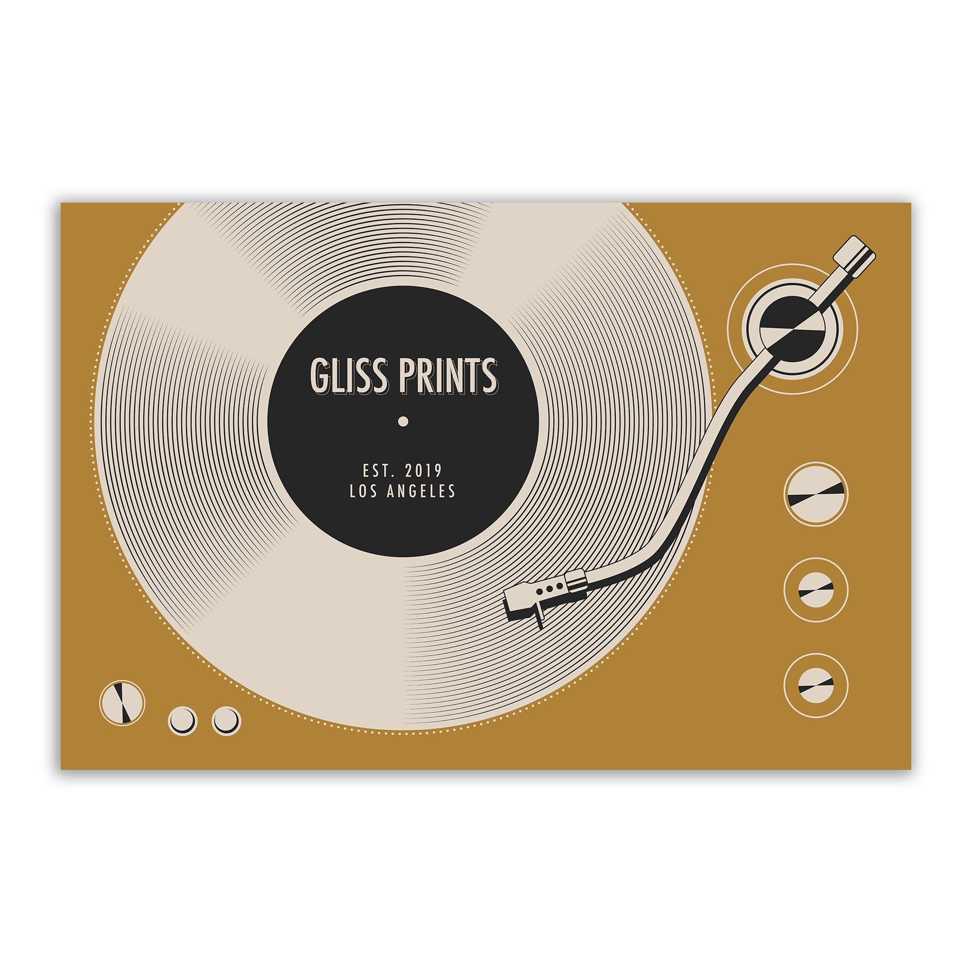 Custom Vinyl Record Poster Personalized Print Yellow Gift | Etsy