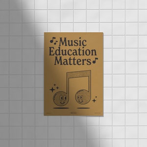 Music Education Matters Poster - Retro Style With Smiling Music Notes ...