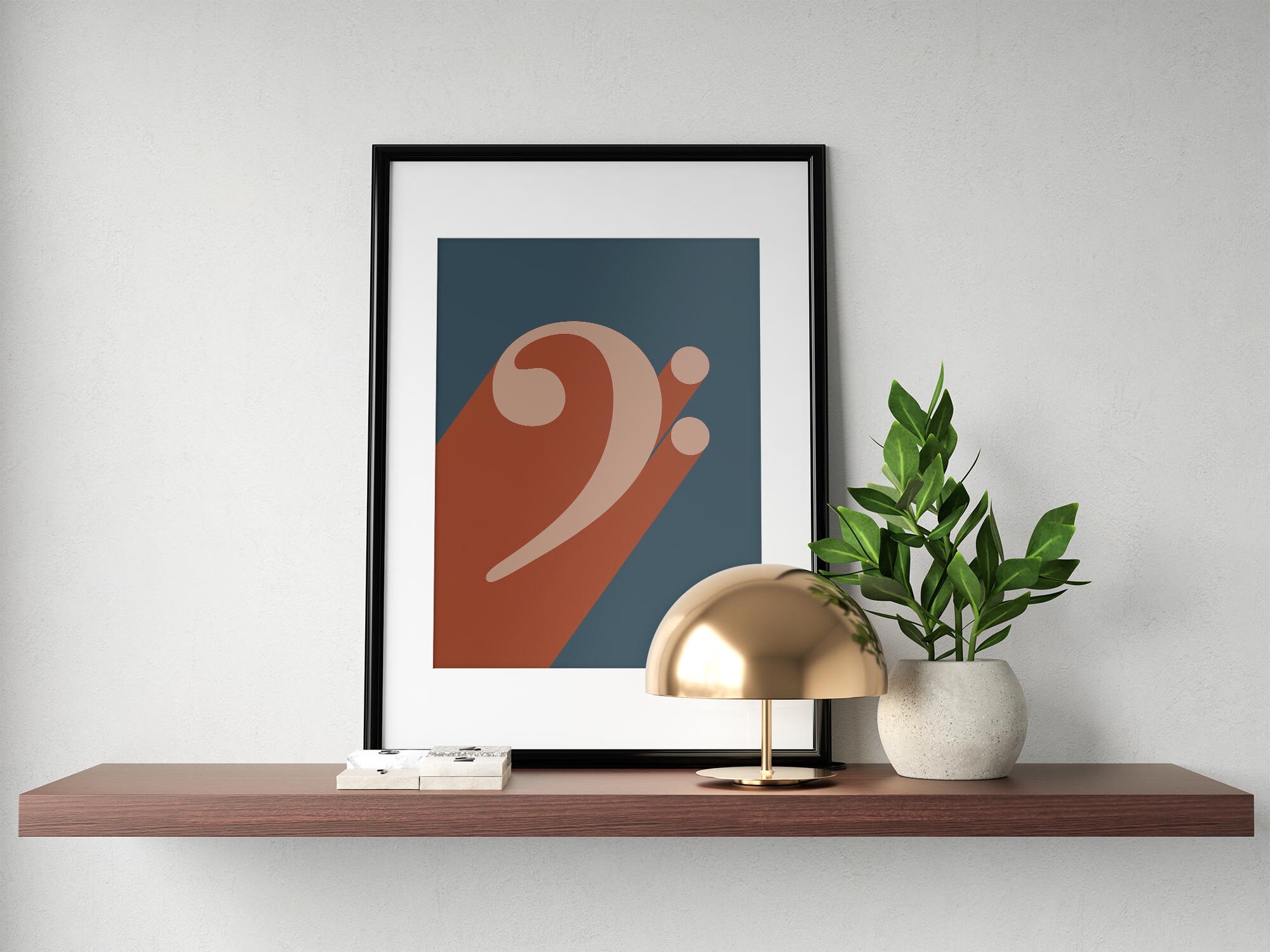 Bass Clef Poster Music Art Print - Etsy