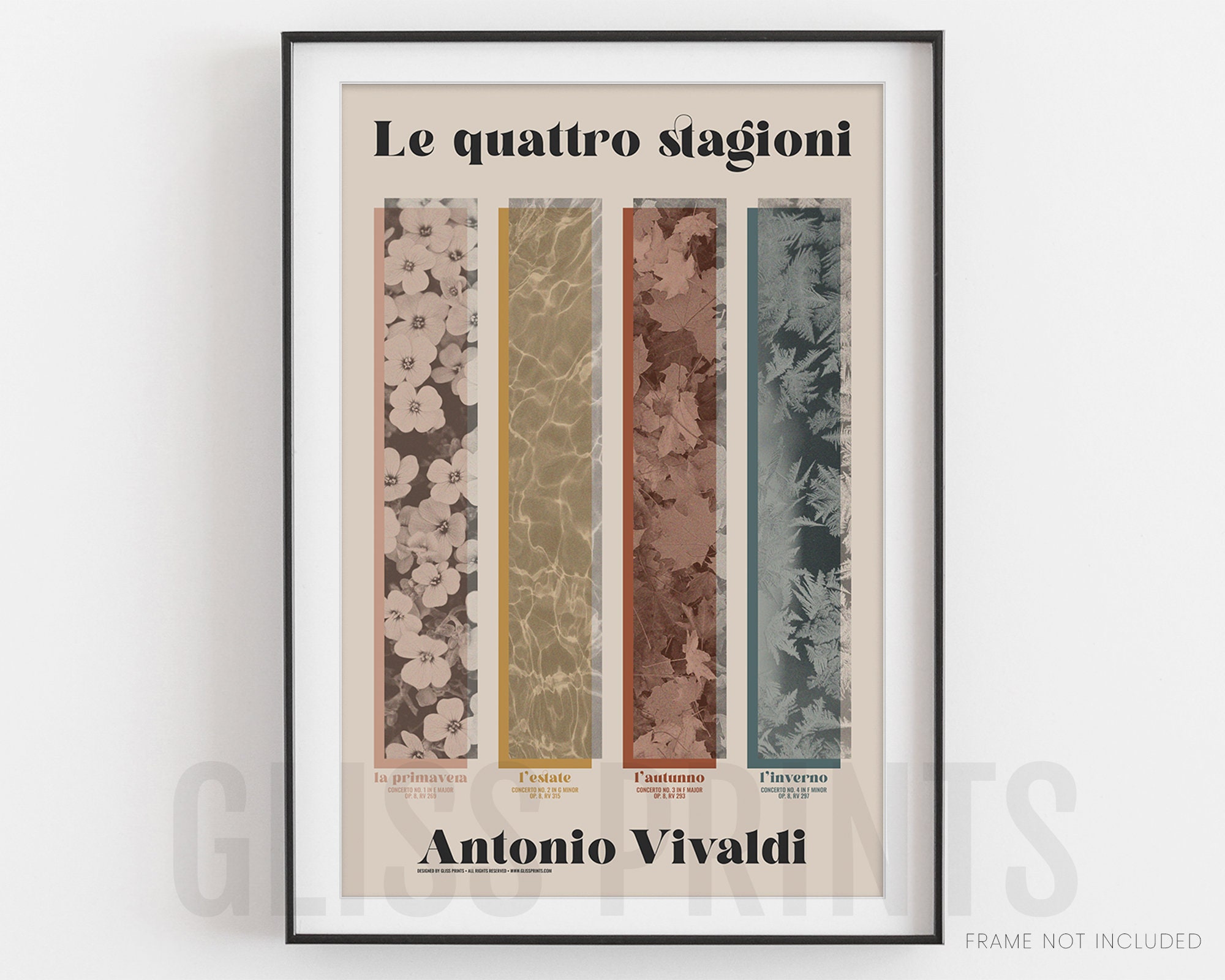 Antonio Vivaldi's Four Seasons Poster Classical Music - Etsy UK