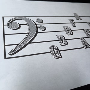 Bass Clef Note Names Printable PDF | Typography Design | Music ...