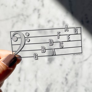Treble Clef and Bass Clef Note Names Clear Stickers | Set of 2 ...