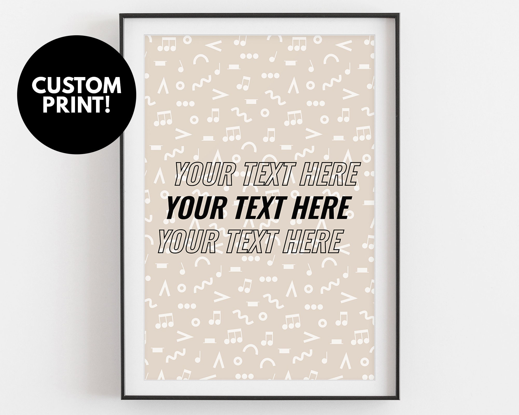 Personalized Music Notes Poster Music Symbols Music Room - Etsy