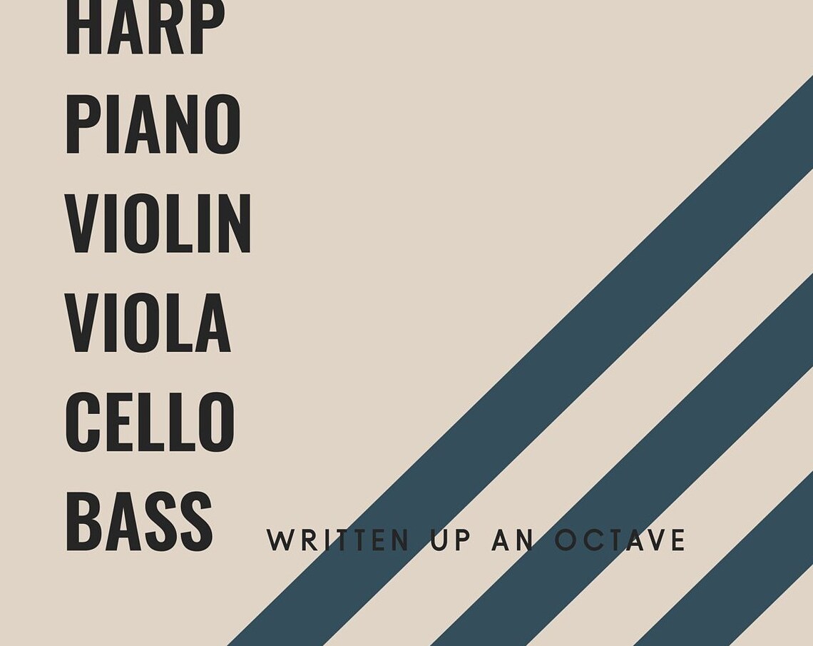 Orchestral Instruments in Score Order with Transpositions | Etsy