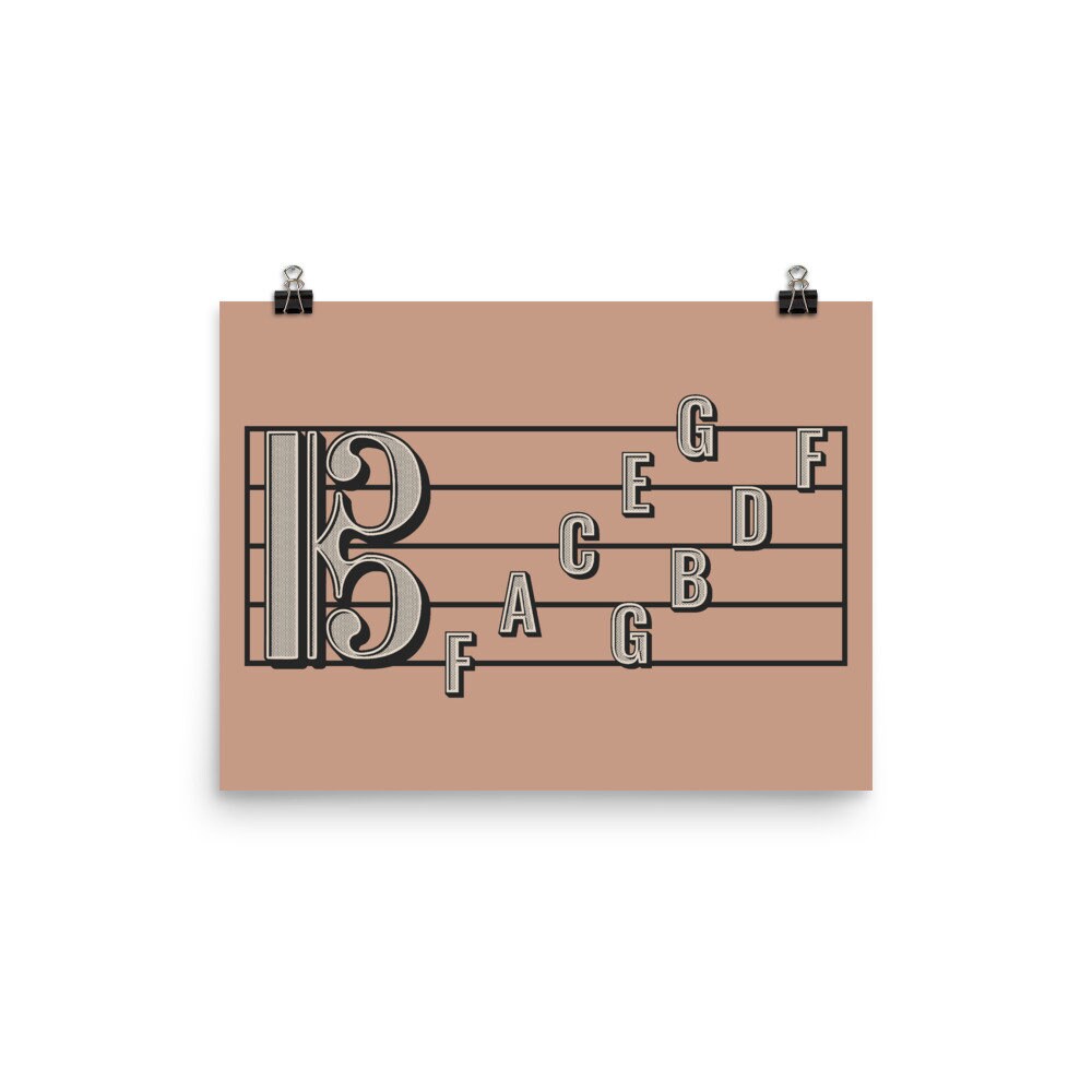 Alto Clef Note Names Poster Music Education Poster Pink | Etsy