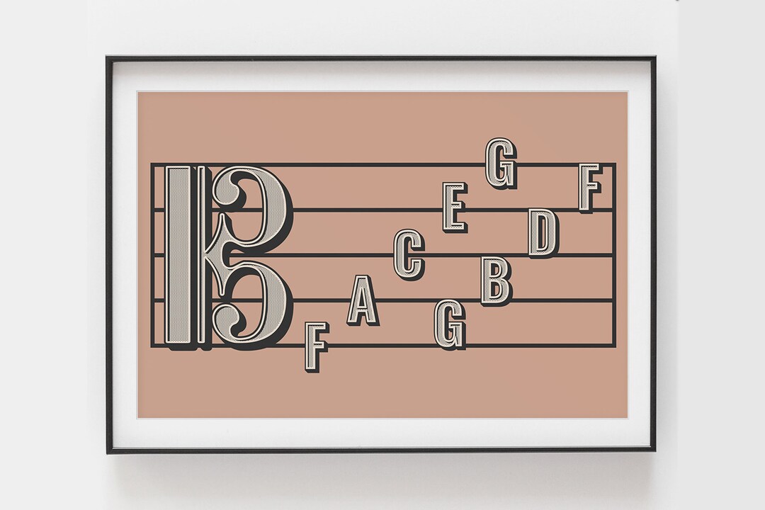 Alto Clef Note Names Poster Music Education Poster Pink - Etsy