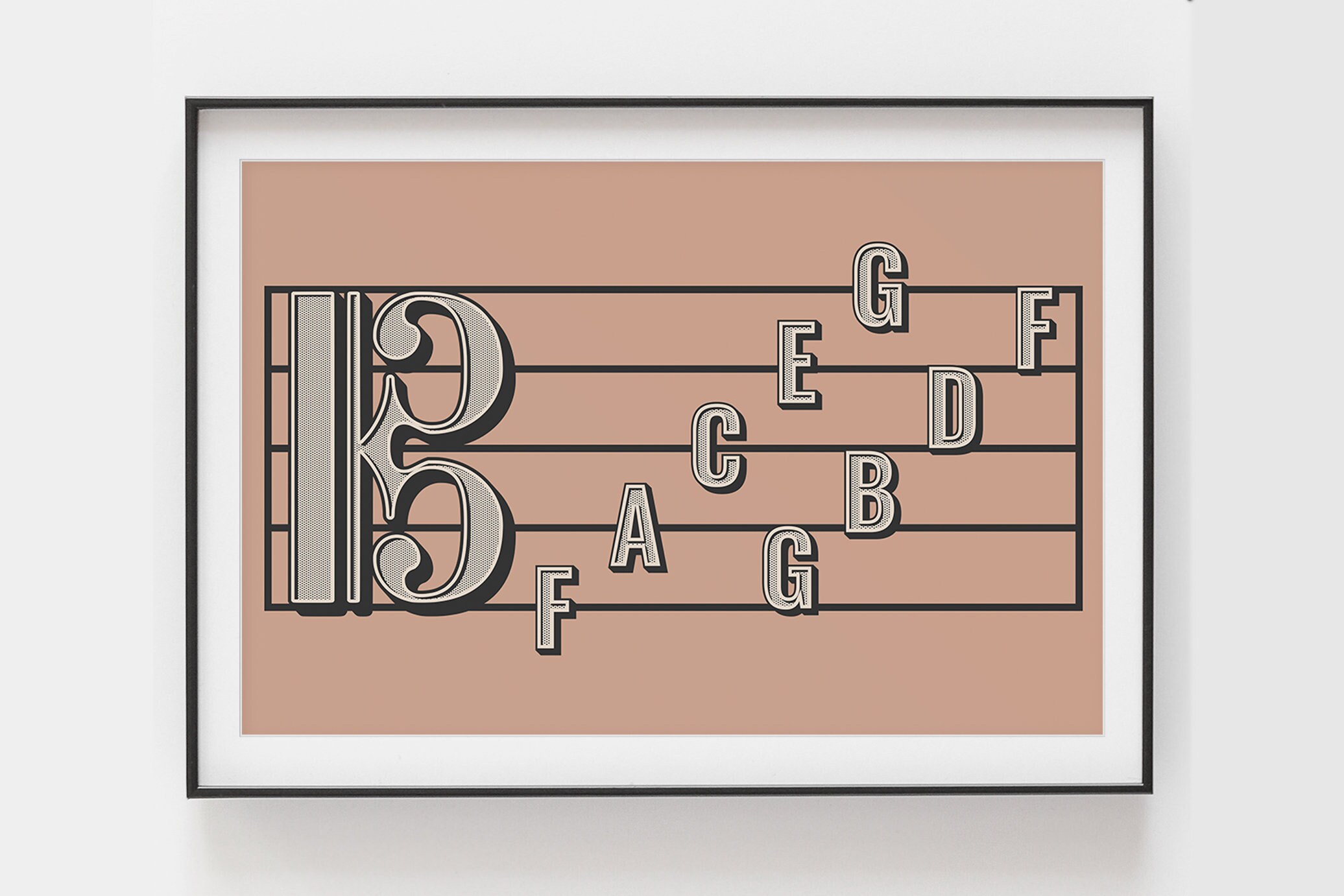 Alto Clef Note Names Poster Music Education Poster Pink | Etsy