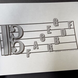 Alto Clef Note Names Printable PDF | Typography Design | Music ...