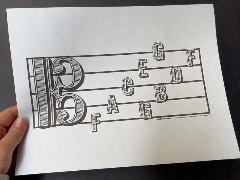 Alto Clef Note Names Printable PDF | Typography Design | Music ...