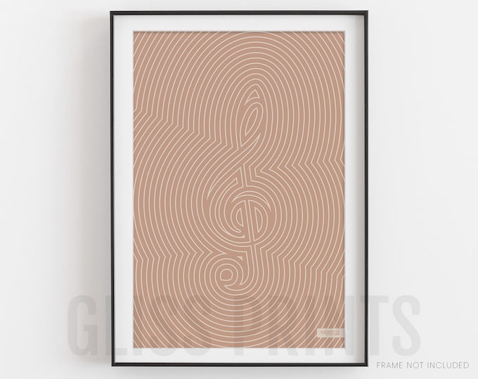 Alto Clef / Tenor Clef Poster Striped Pattern Music Art - Etsy