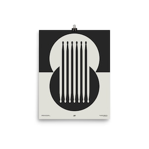 Drum Sticks Poster | Minimal Music Print | Gift for Drummer ...