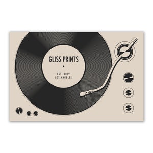 Custom Vinyl Record Poster | Personalized Print, Cream | Gift for Music ...