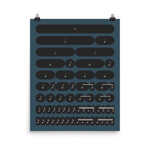 Music Note Value Poster Rhythm Beat Breakdown Blue - Etsy