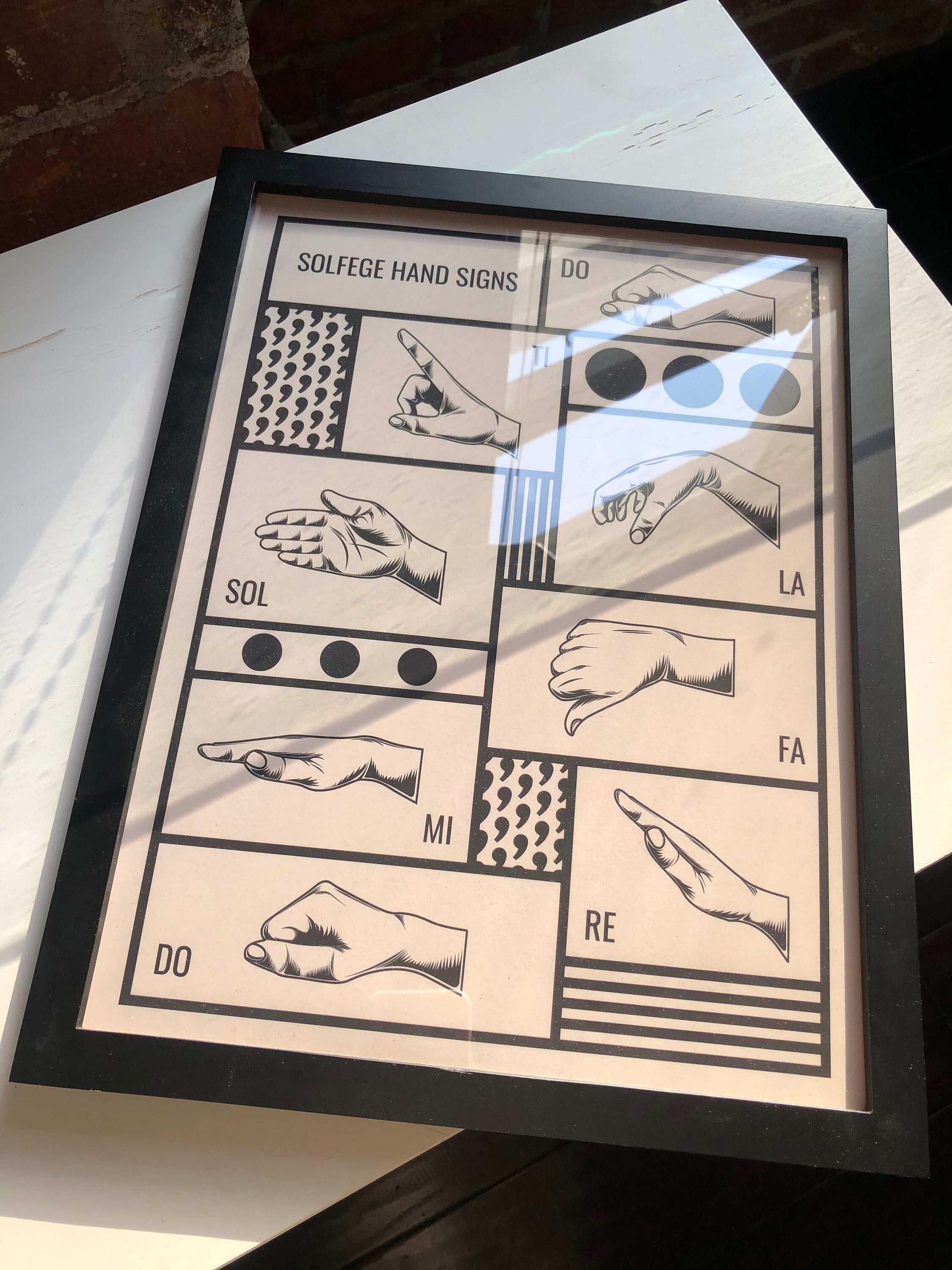 Solfege Hand Sign Poster Music Art Print Cream Gift for - Etsy Canada